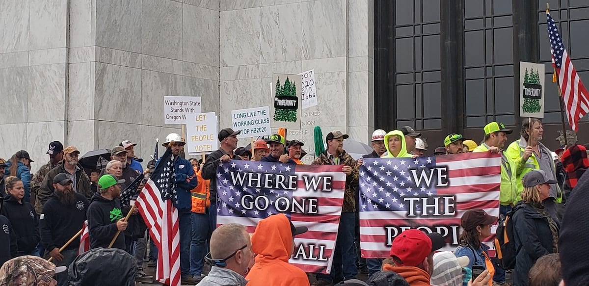 Loggers Show Their Support at the "Timber Unity" Rally Against HB2020 ...