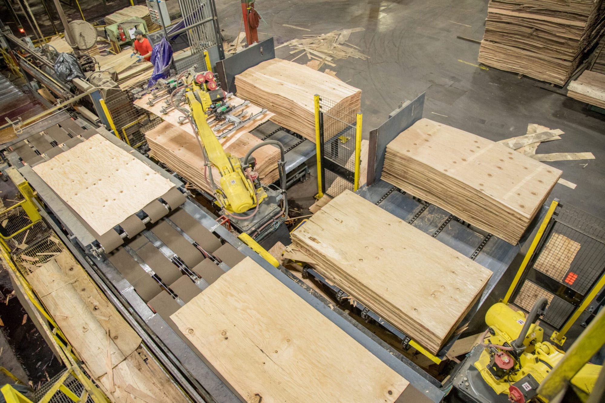 Freres Lumber Robotic Spreader Line Installed - Freres Engineered Wood